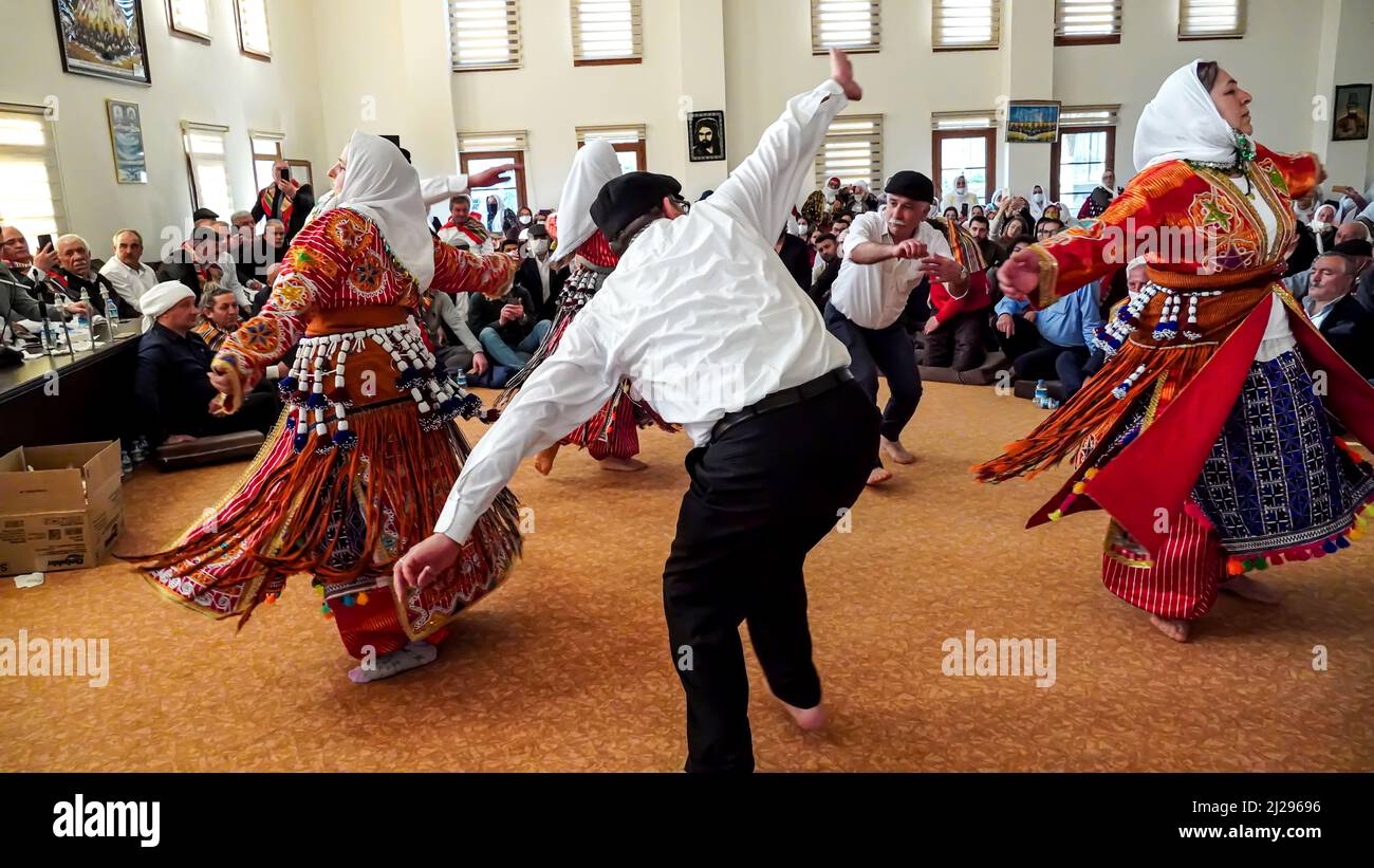 Izmir, Turkey. 26th Mar, 2022. Anatolian Alevi Muslims have gathered in ...