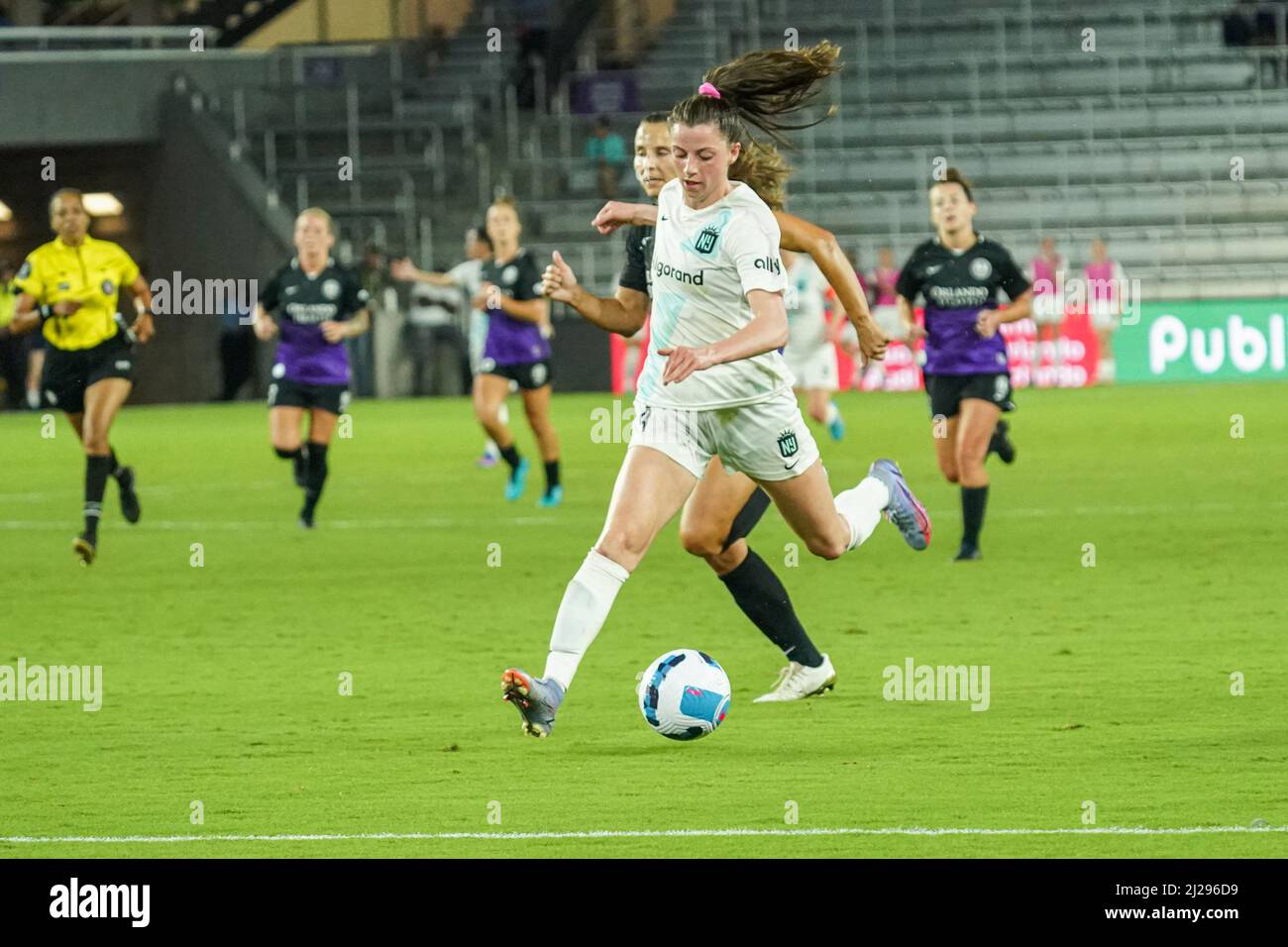 Orlando, Florida, USA, March 30, 2022, Gotham FC forward PAIGE MONAGHAN ...