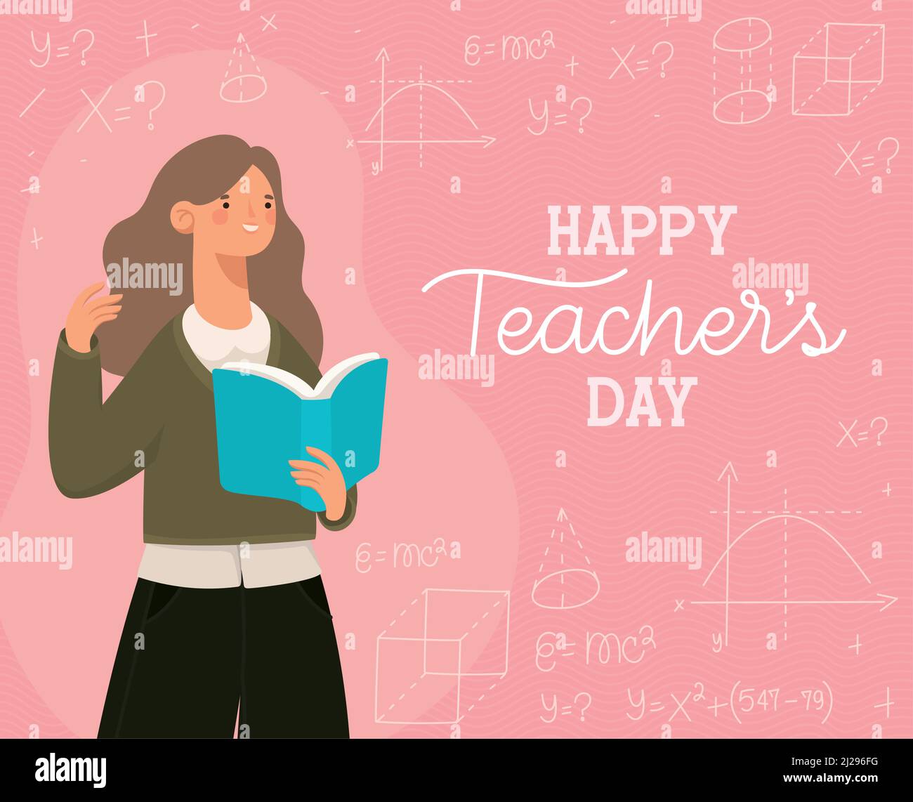 Woman book teachers day Stock Vector Images - Alamy
