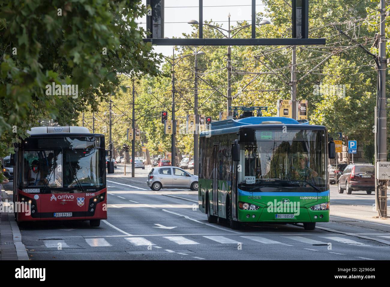 Picture of an electric busin Service in belgrade, serbia. It is one of ...