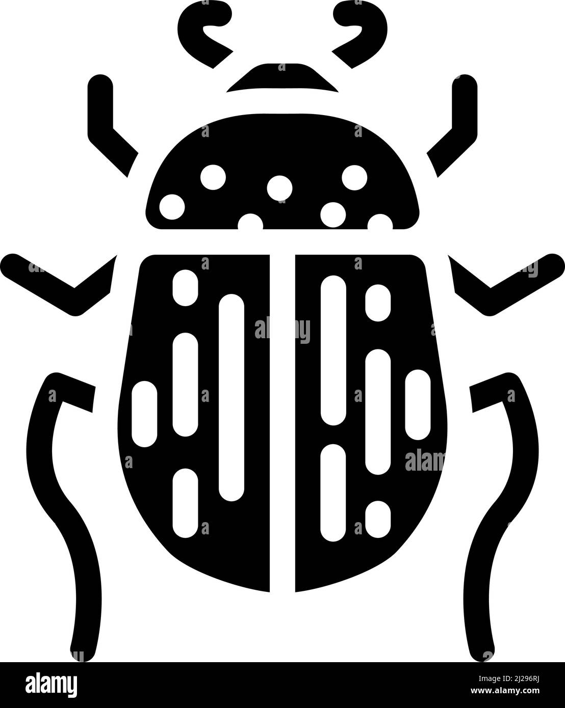 beetle bug egypt glyph icon vector illustration Stock Vector Image ...