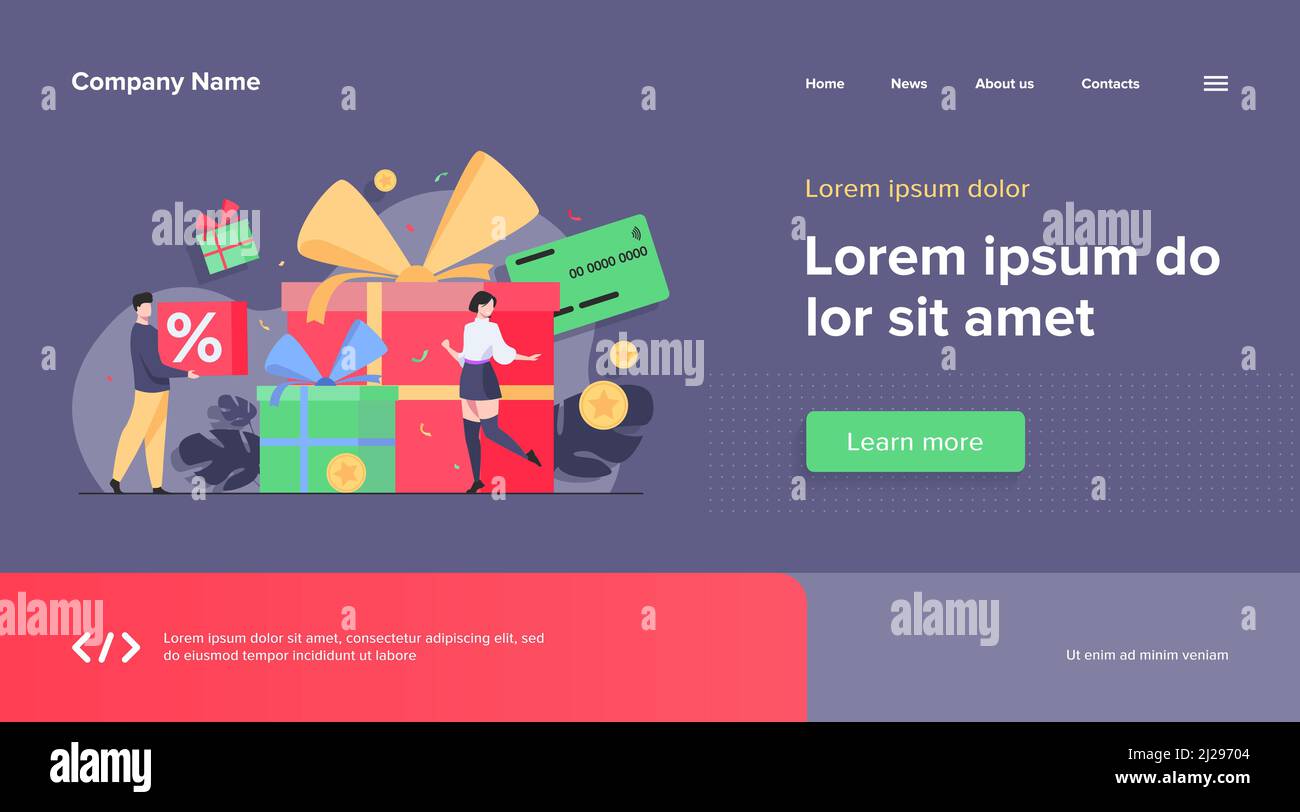 Loyalty program concept. People getting gifts and rewards from store ...