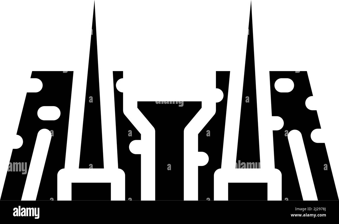 luxor egypt city glyph icon vector illustration Stock Vector Image ...