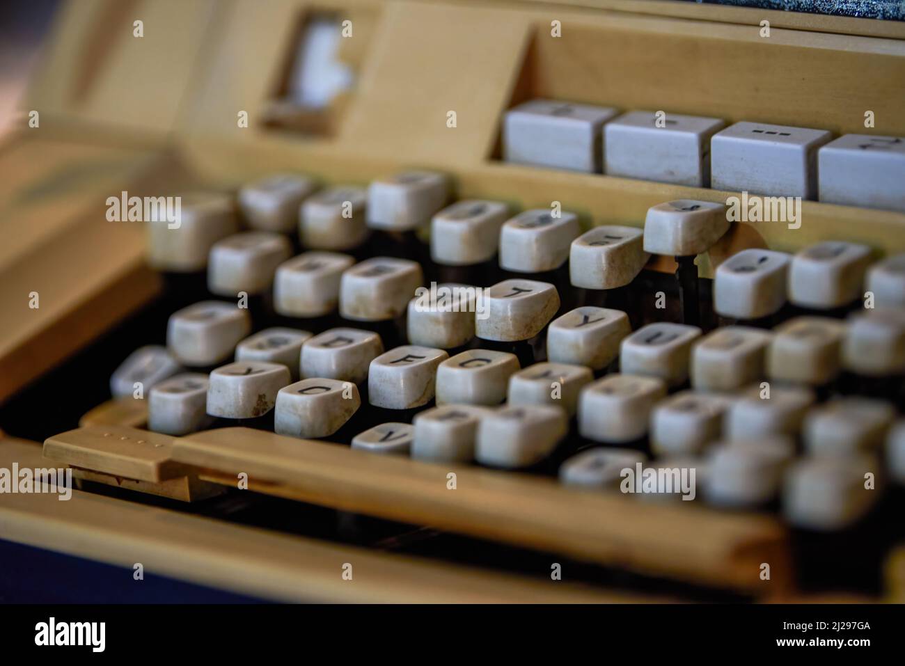 Close-up of a traditional old-fashioned typewriter keyboard Stock Photo ...