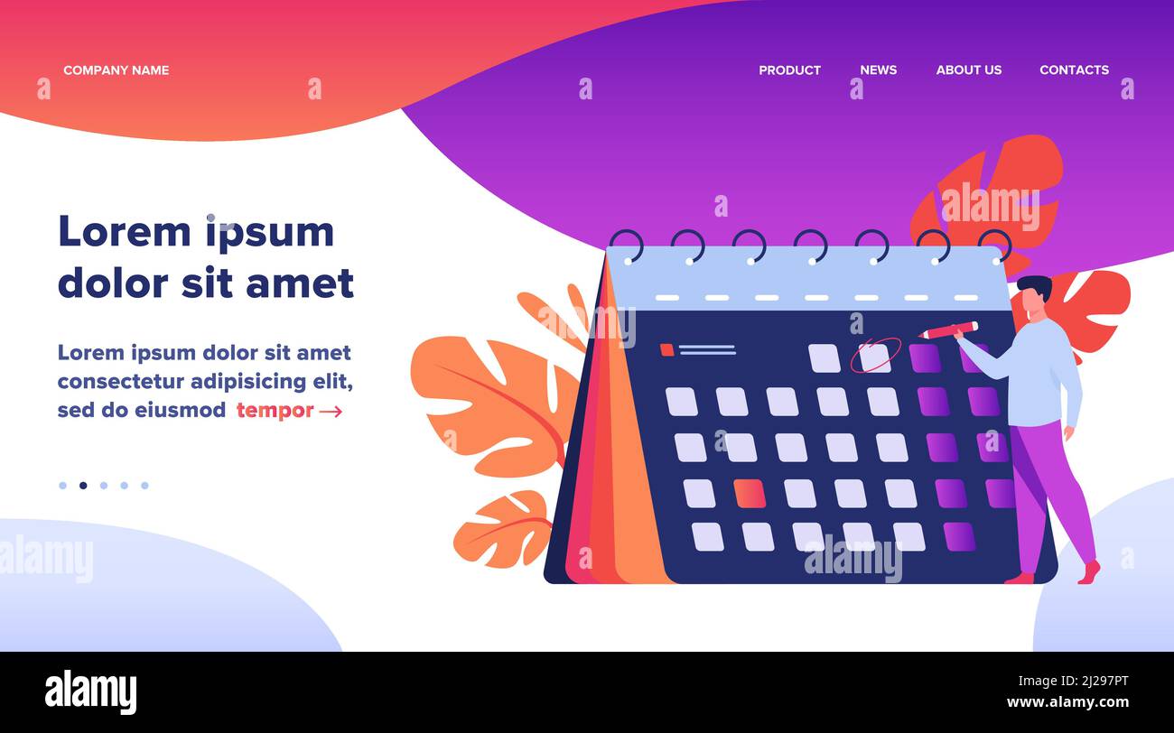 Businessman planning events, deadlines and agenda. Calendar, schedule ...