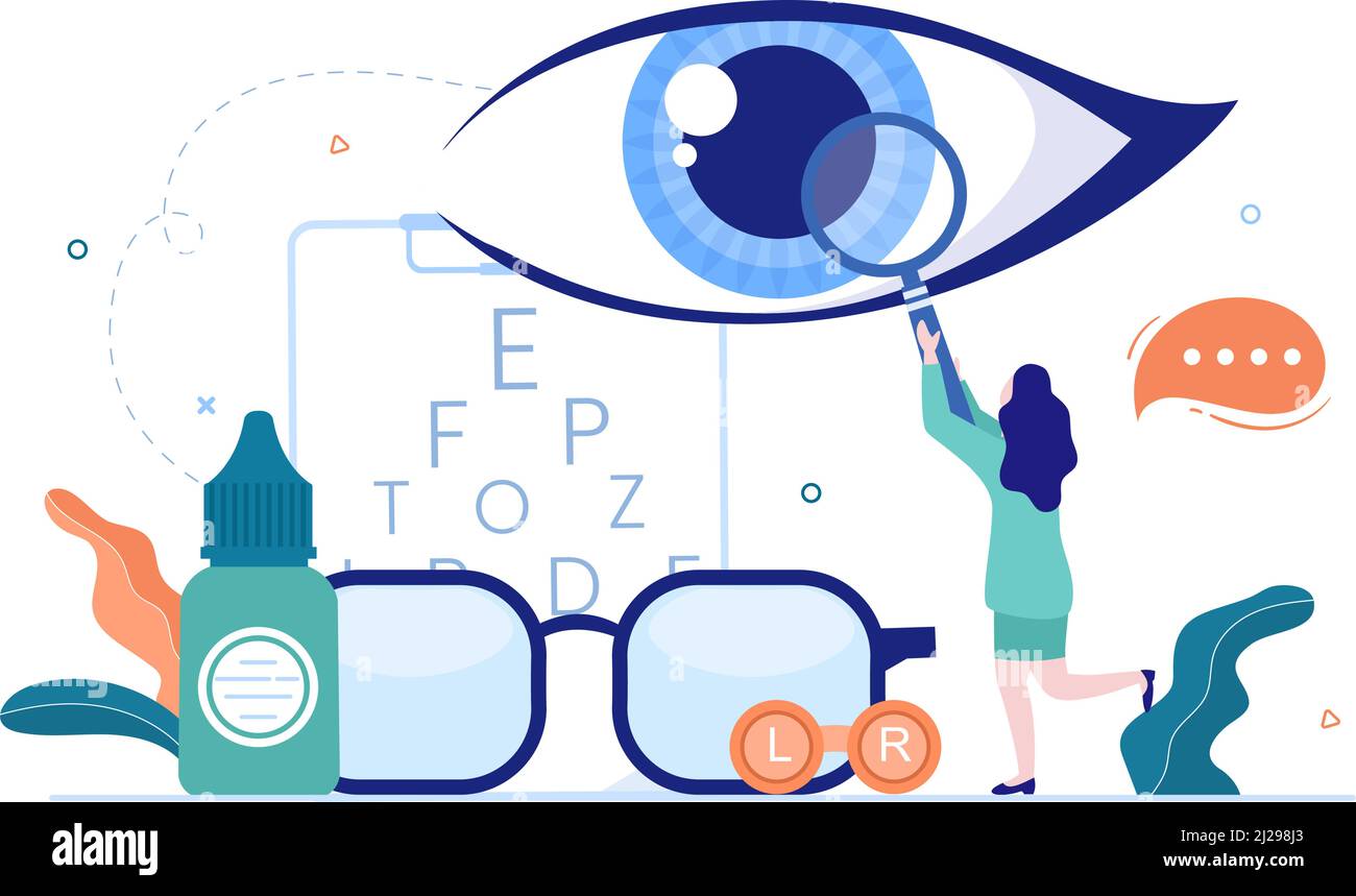 Ophthalmology of Checks Patient Sight, Optical Eyes Test, Spectacles ...