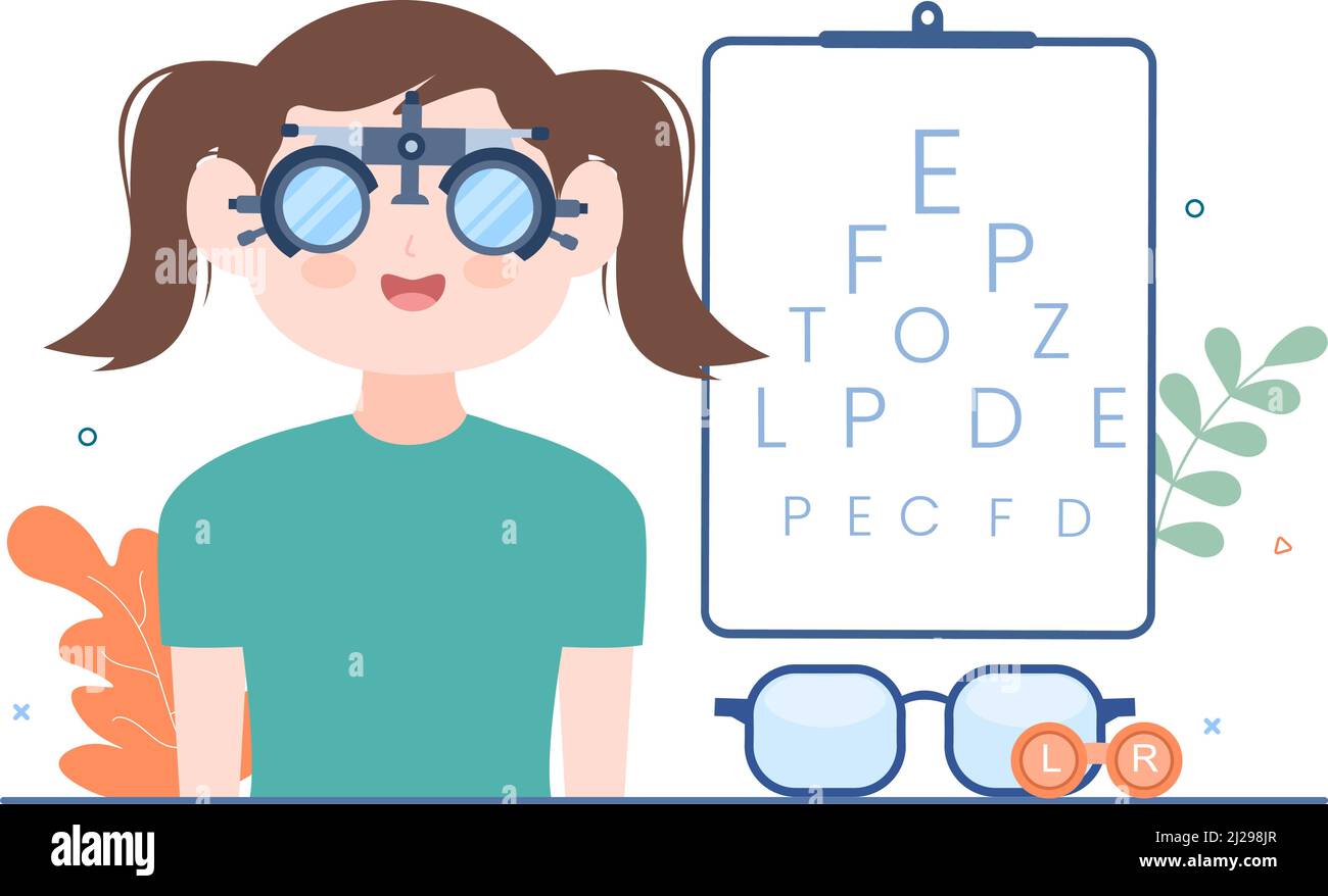 Ophthalmology of Checks Patient Sight, Optical Eyes Test, Spectacles ...