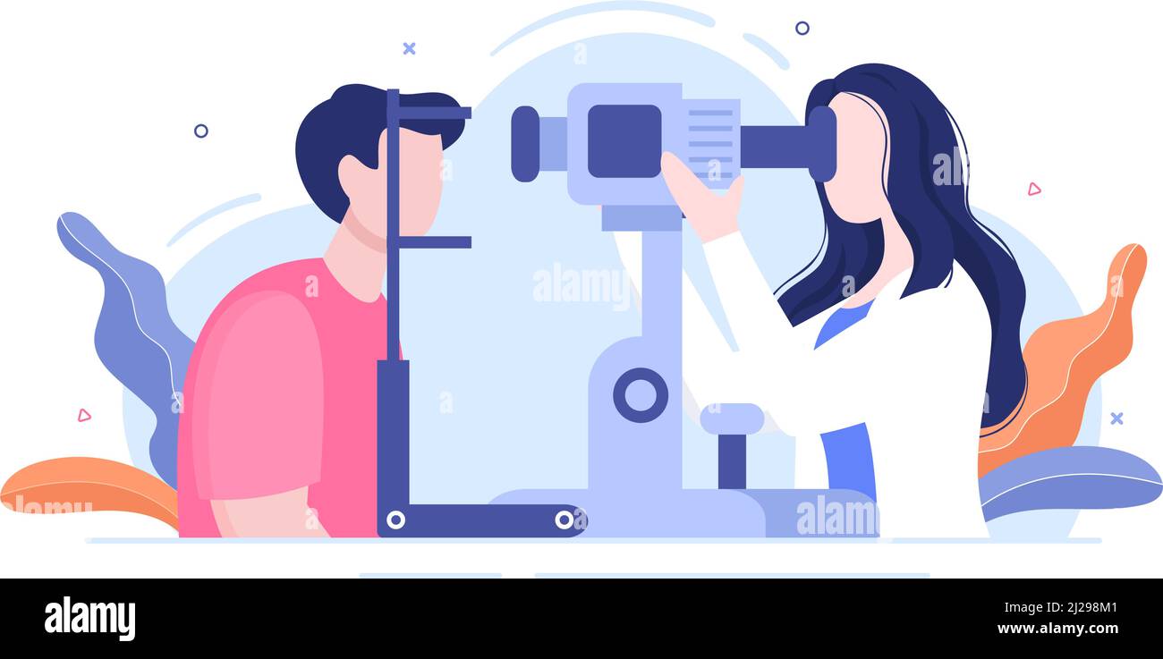 Ophthalmology of Checks Patient Sight, Optical Eyes Test, Spectacles ...