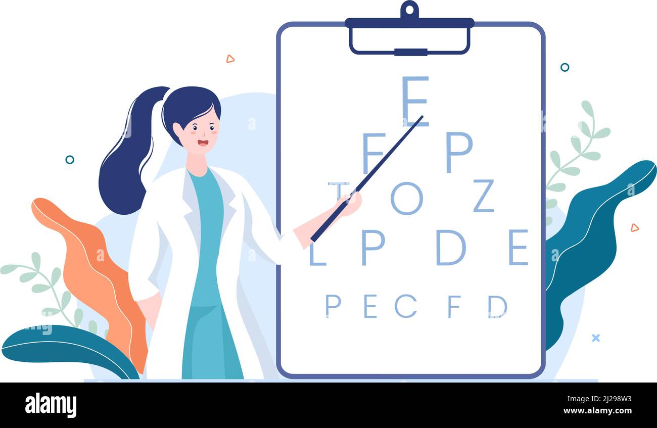 Ophthalmology of Checks Patient Sight, Optical Eyes Test, Spectacles ...