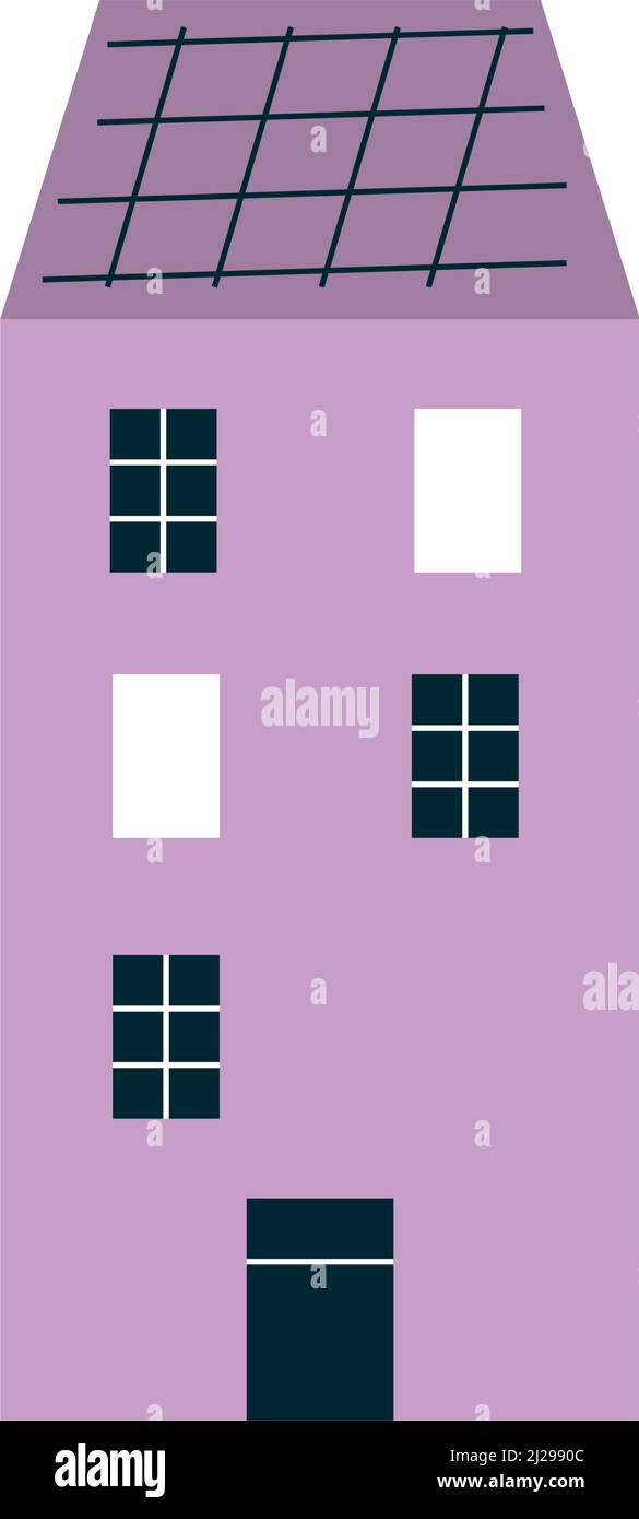 House with purple door Cut Out Stock Images & Pictures - Alamy