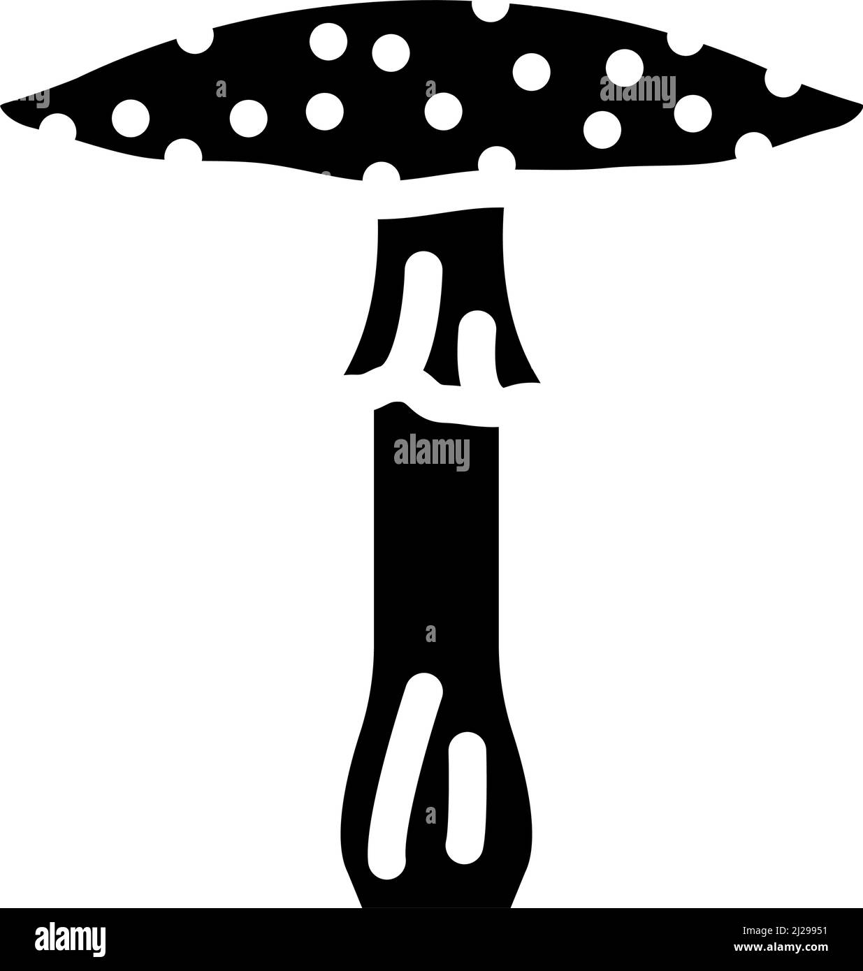 toadstool mushroom glyph icon vector illustration Stock Vector Image ...