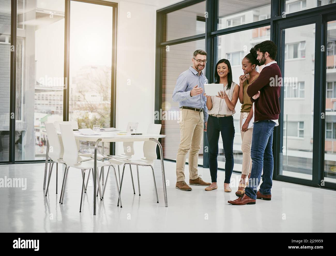 The smart team is a productive team. Shot of a group of colleagues ...