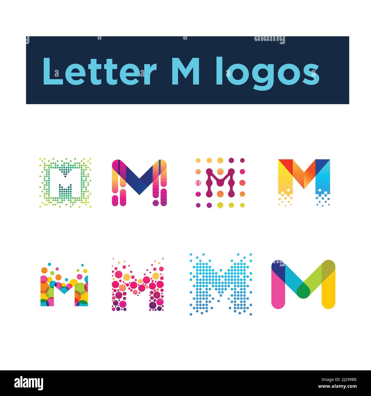 set of Letter M logo Design Template Stock Vector Image & Art - Alamy