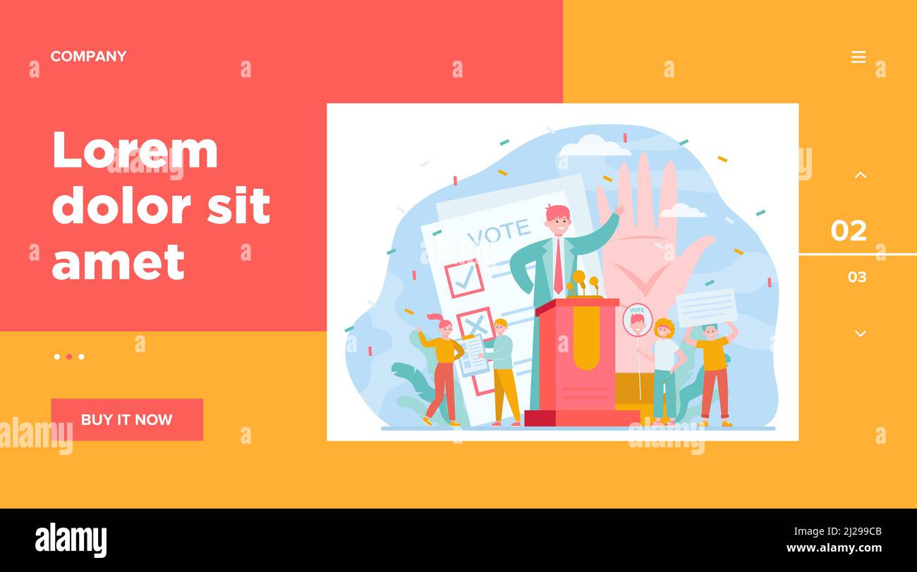 Election and political campaign. Politician speaker, candidate, voting ...