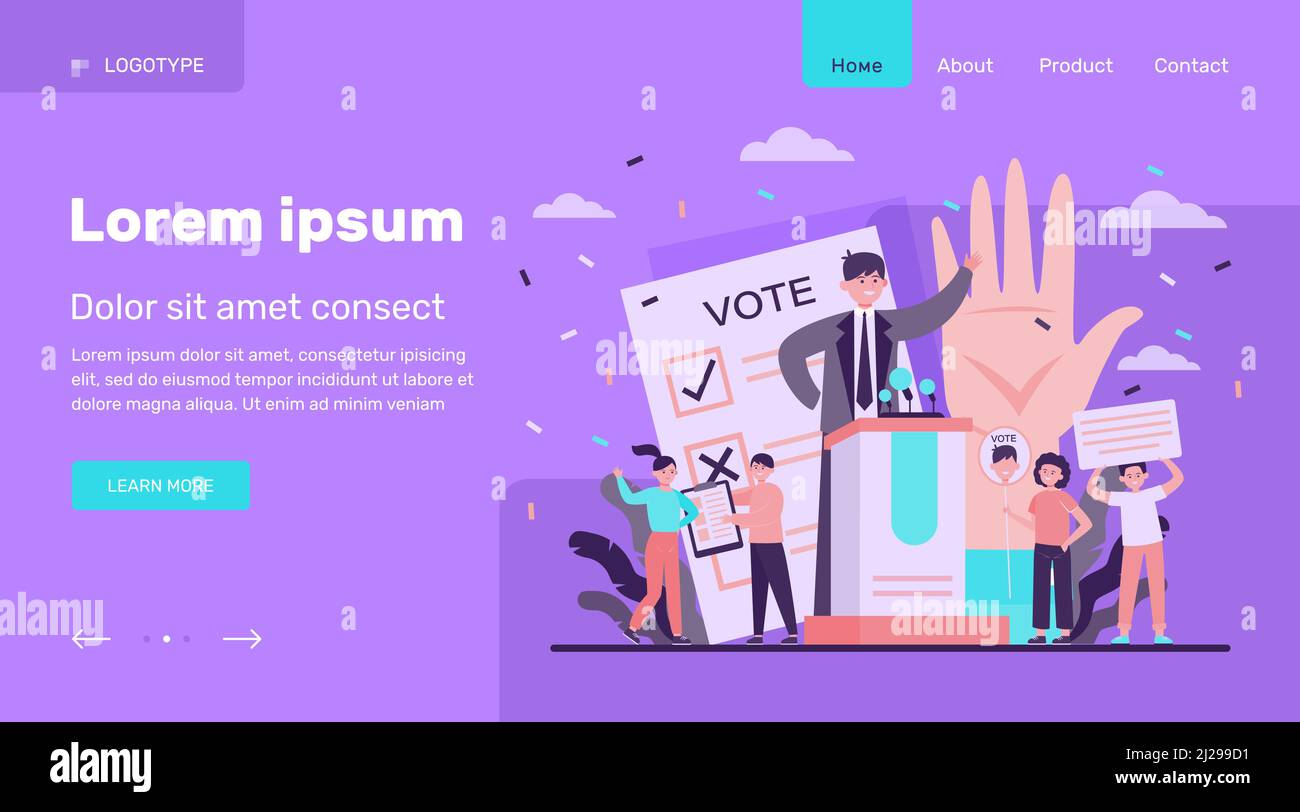 Election and political campaign. Politician speaker, candidate, voting ...