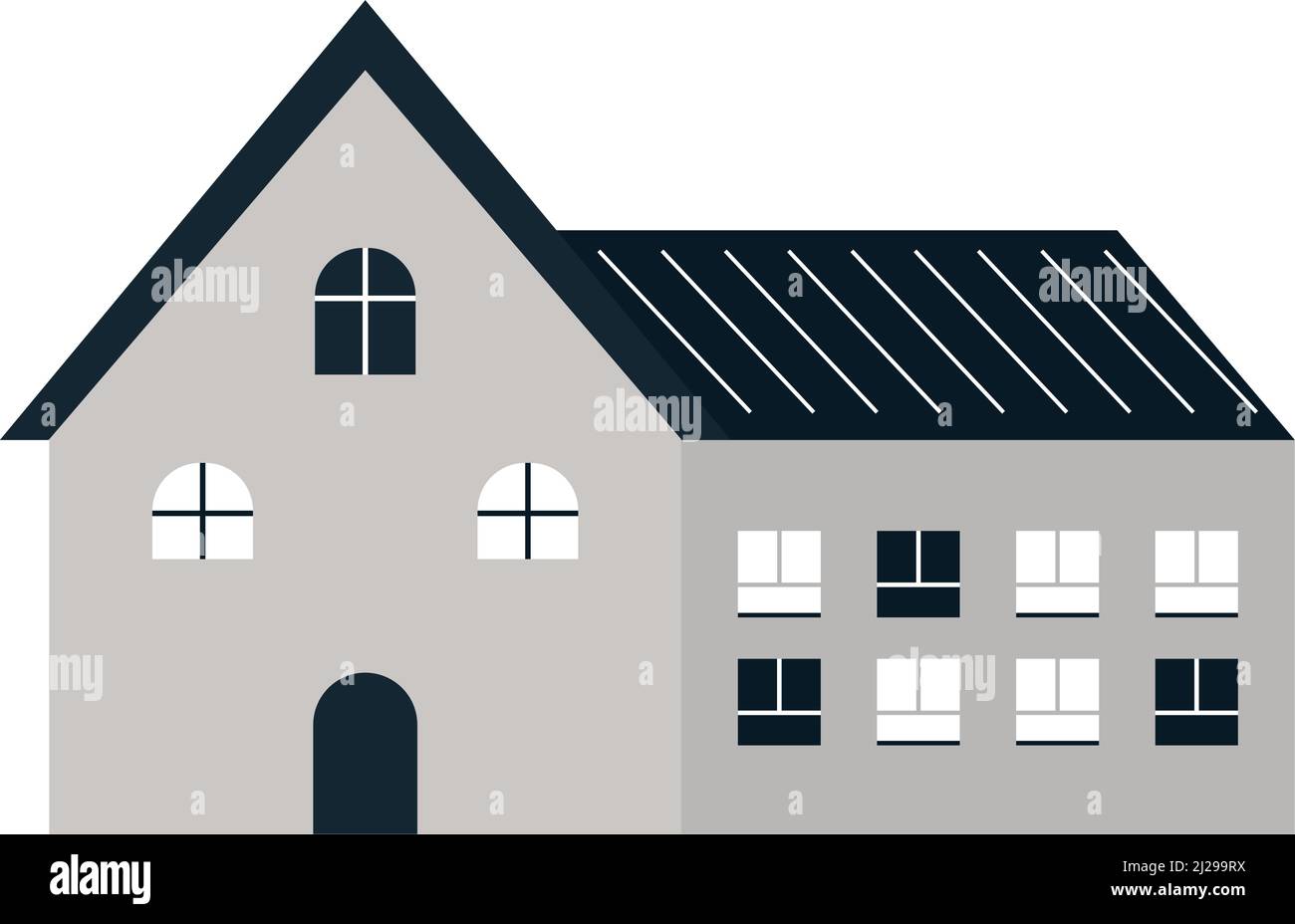 gray house illustration Stock Vector Image & Art - Alamy