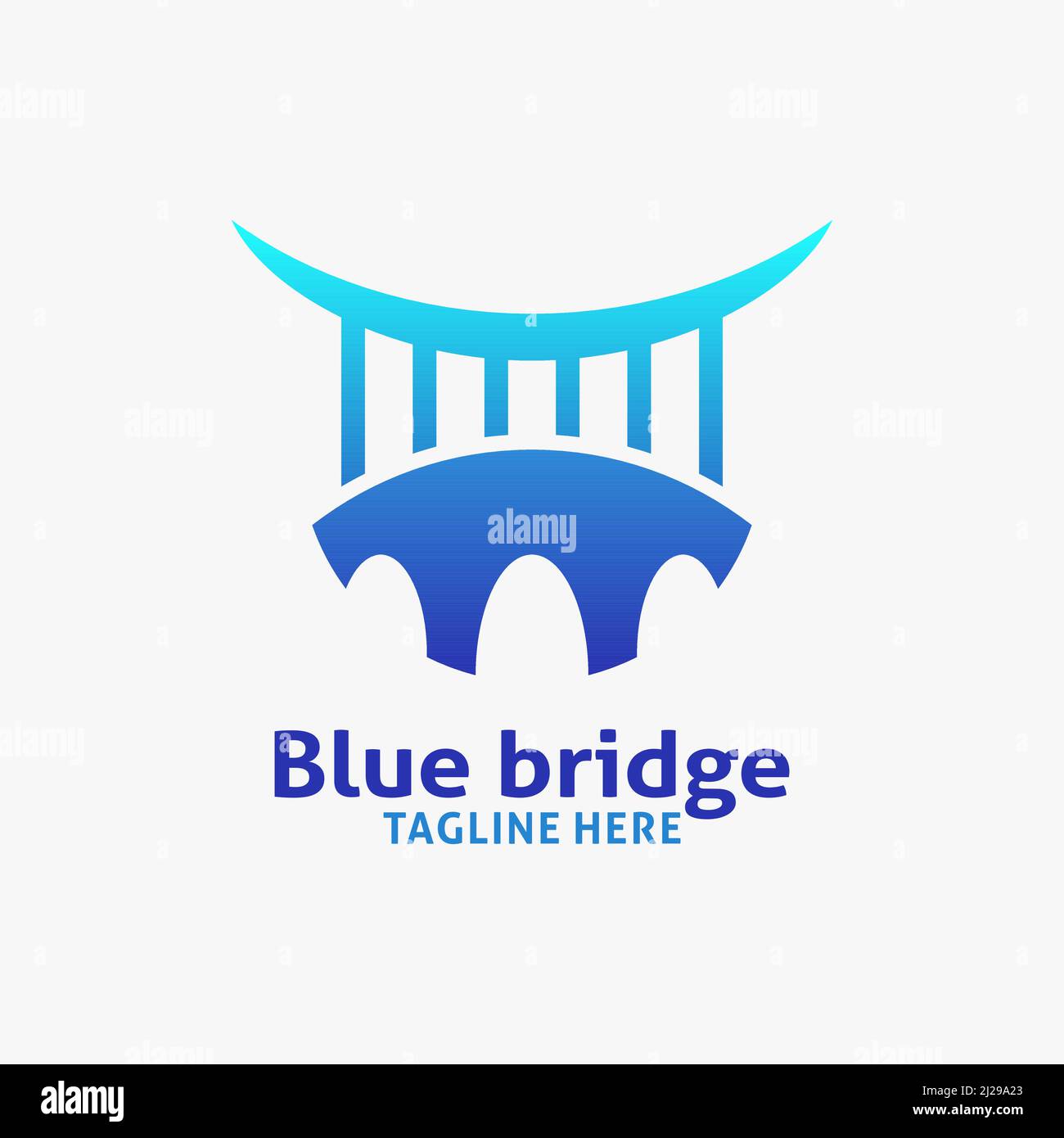 Blue bridge logo design inspiration Stock Vector Image & Art - Alamy