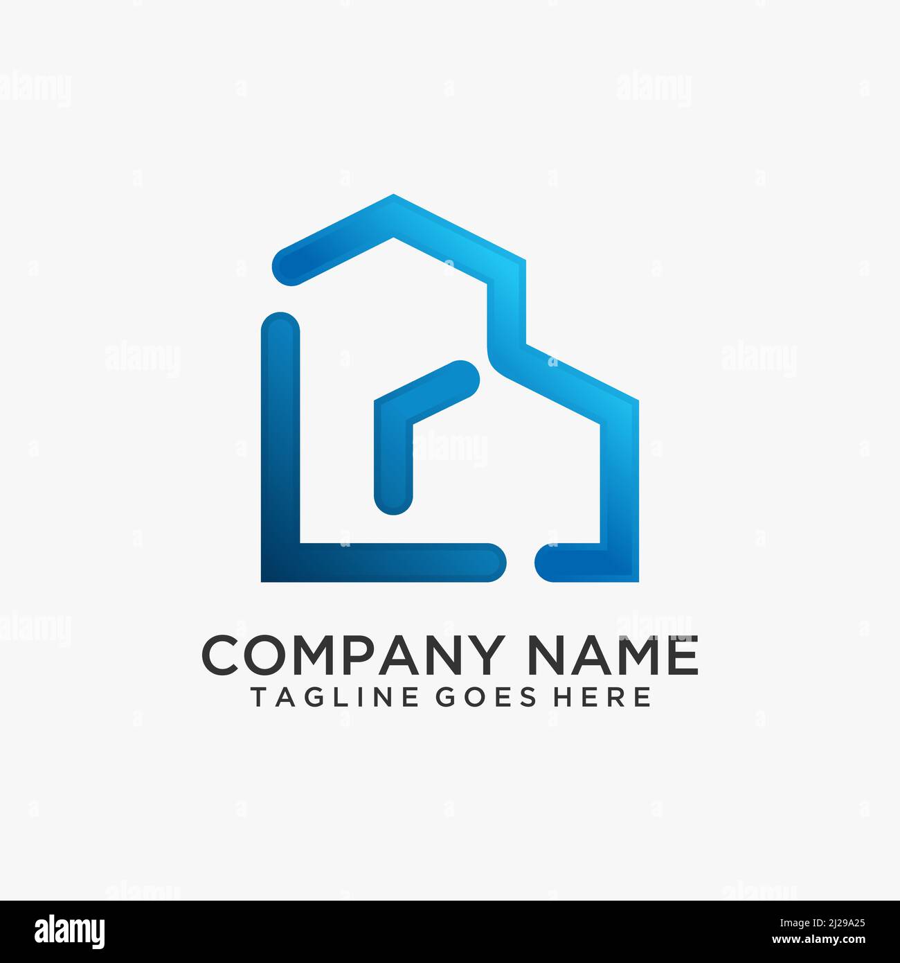 Line home logo design Stock Vector Image & Art - Alamy