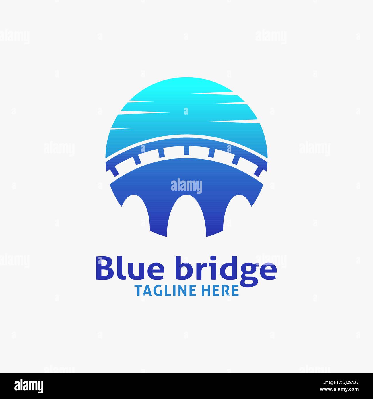 Blue bridge logo design inspiration Stock Vector Image & Art - Alamy