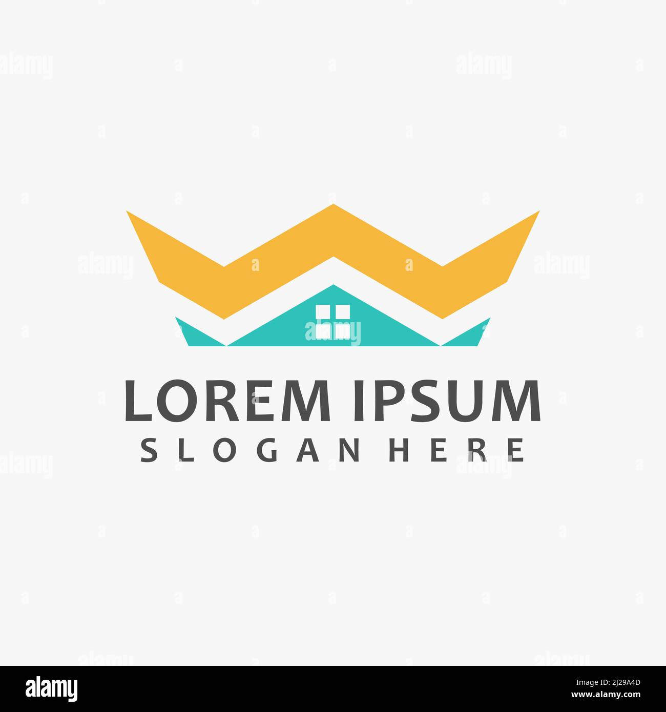 Crown house logo design Stock Vector Image & Art - Alamy