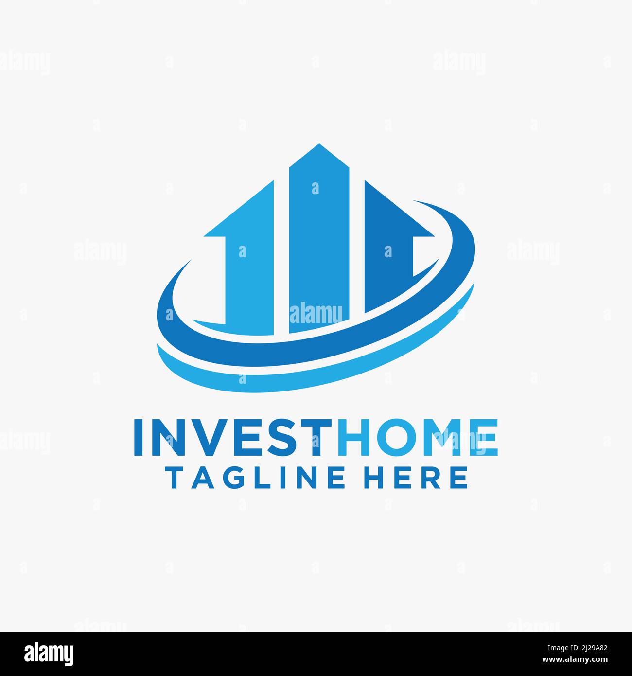 House and invest and blue Stock Vector Images - Alamy