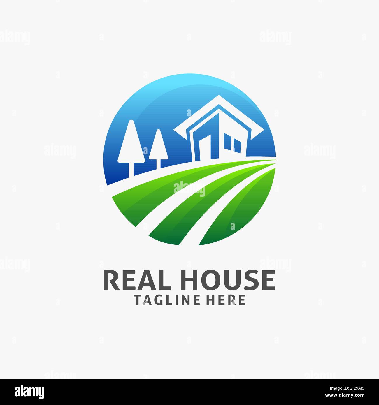 Circle village house logo design Stock Vector Image & Art - Alamy