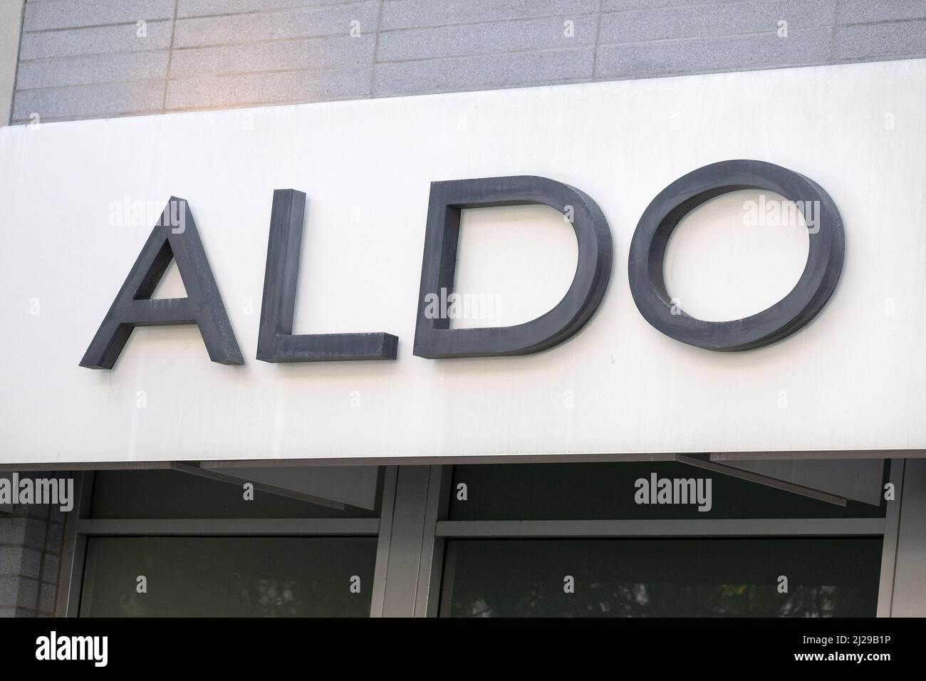 A shop sign of ALDO, on March 28 2022 in Los Angeles CA, USA. Photo by ...