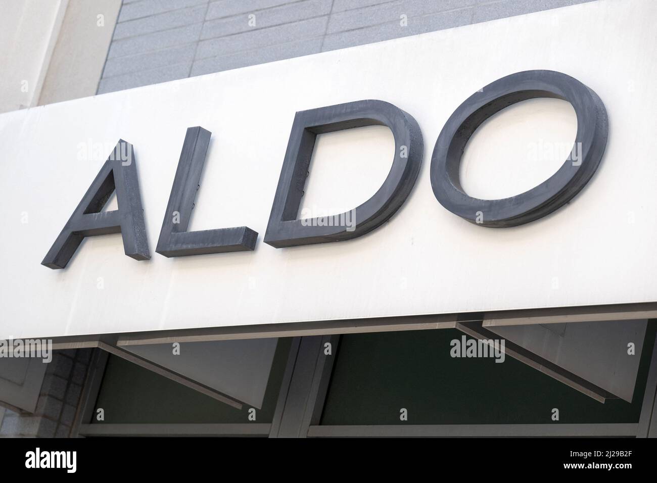 A shop sign of ALDO, on March 28 2022 in Los Angeles CA, USA. Photo by ...