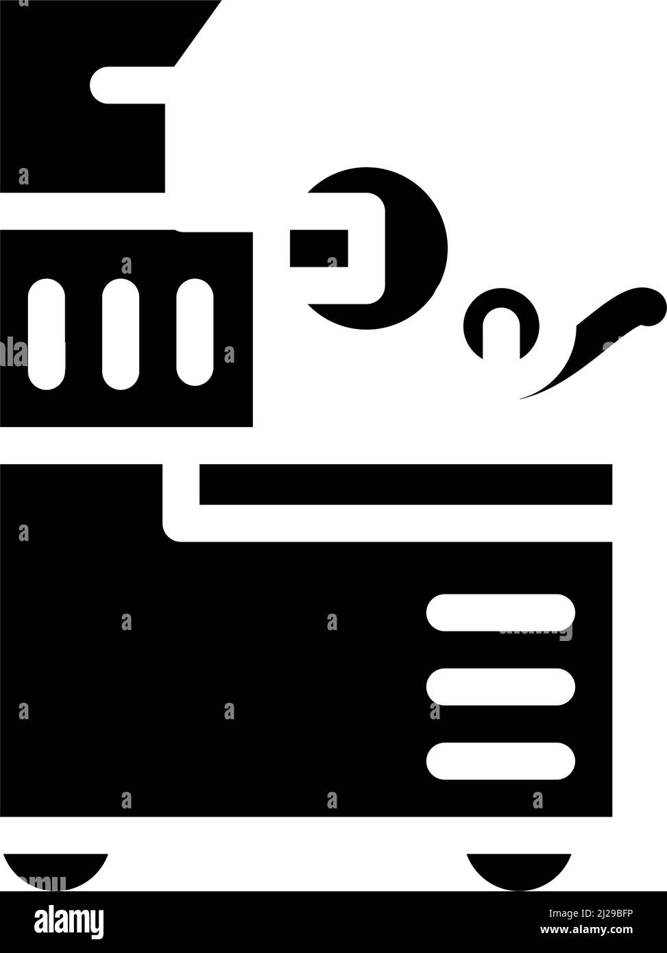 packing machines glyph icon vector illustration Stock Vector Image ...