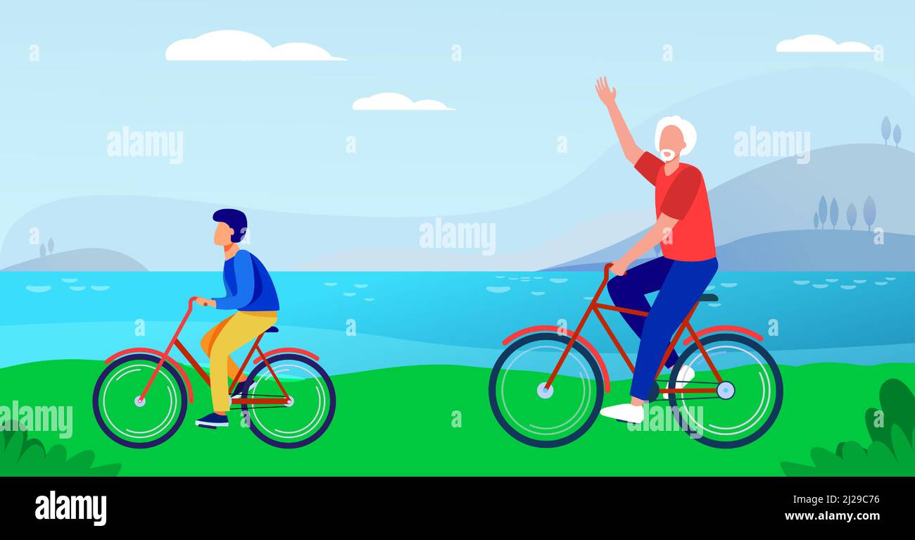 Man grandfather boy business Stock Vector Images - Alamy