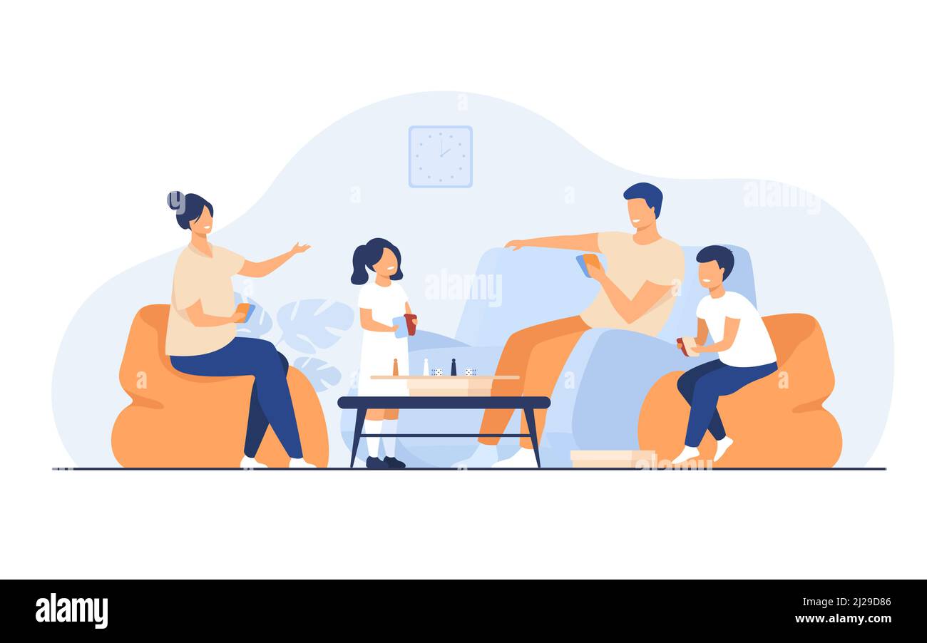 Girl boy fun table home Cut Out Stock Images & Pictures - Alamy