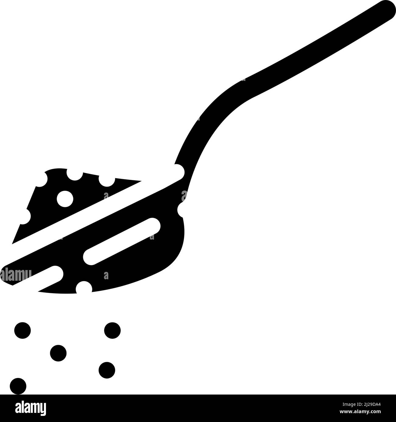 spoon with powder glyph icon vector illustration Stock Vector Image ...