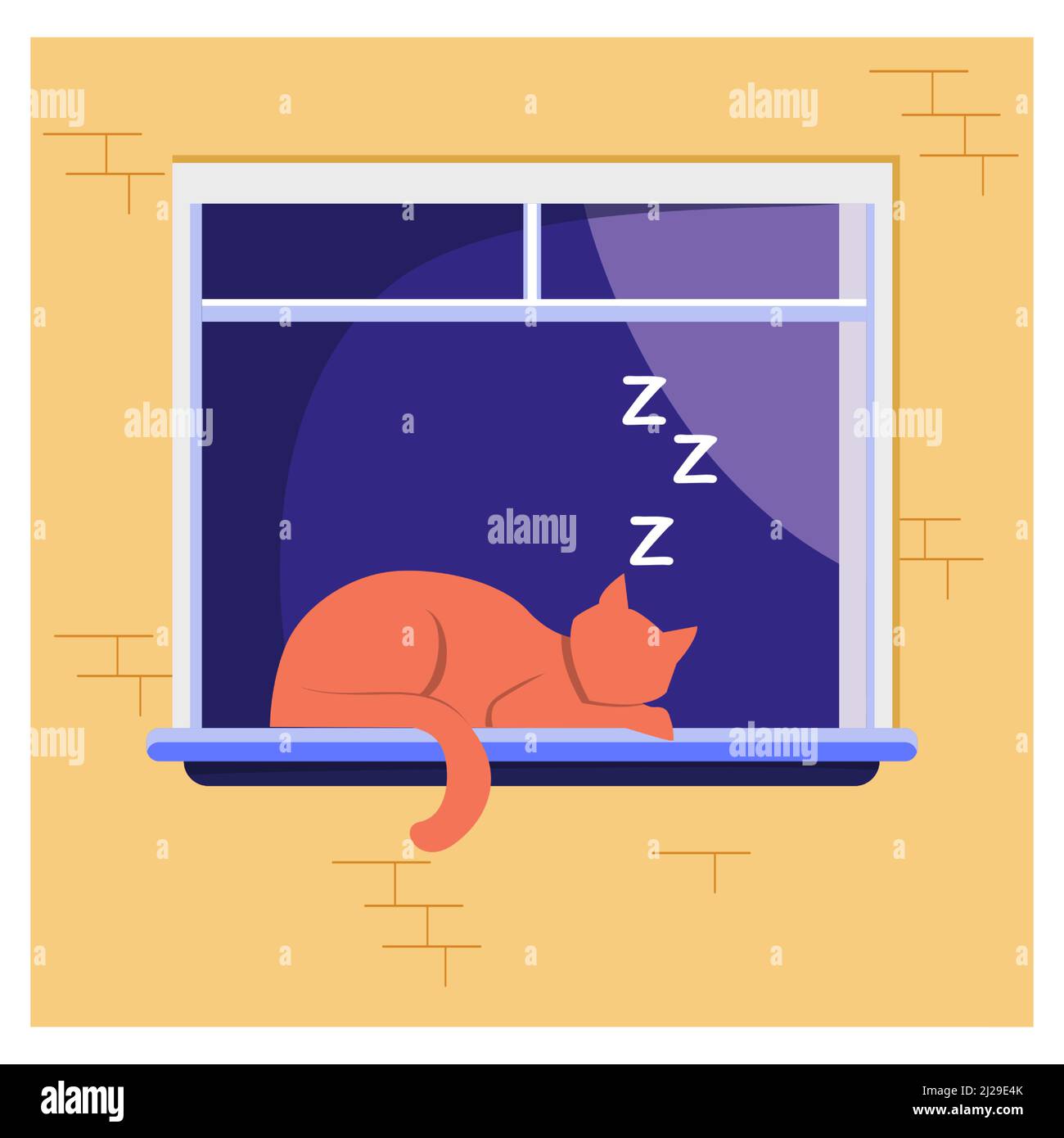 Sleeping on open window Cut Out Stock Images & Pictures - Alamy
