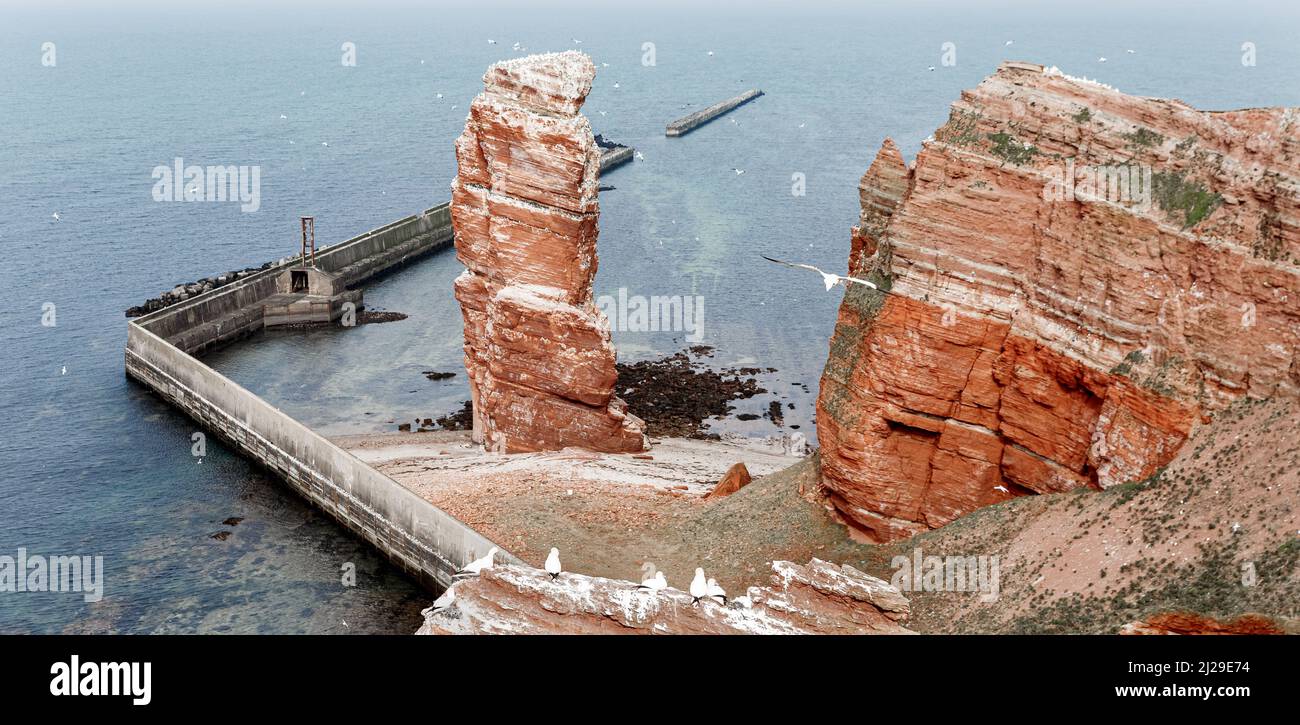 Helgoland, Germany. 26th Mar, 2022. View of the Lange Anna, Helgoland's ...