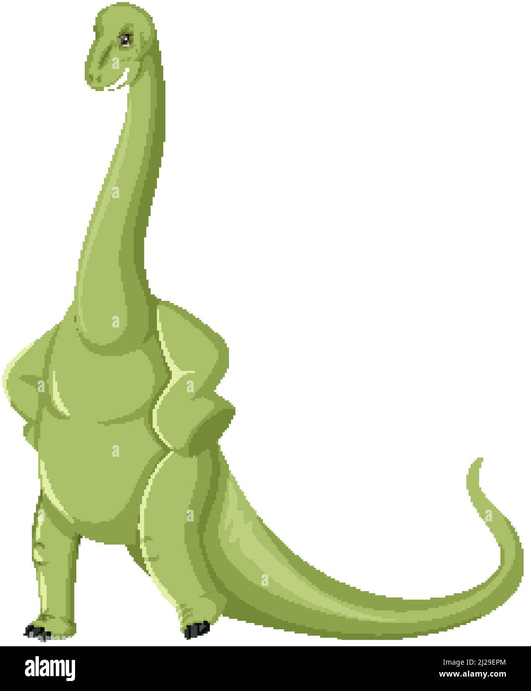 A dinosaur brontosaurus on white background illustration Stock Vector ...