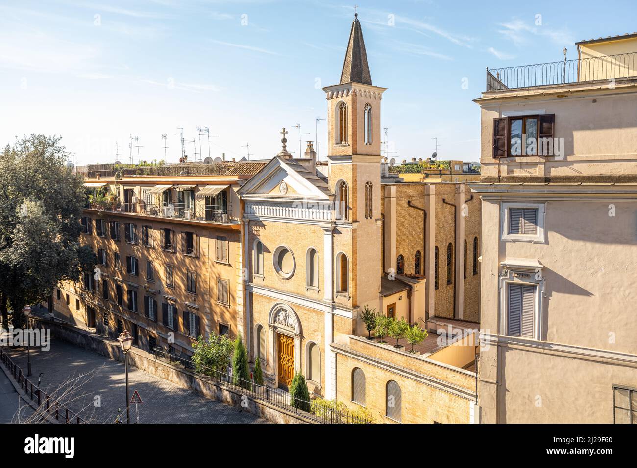 Top View on the street in Rome Stock Photo - Alamy