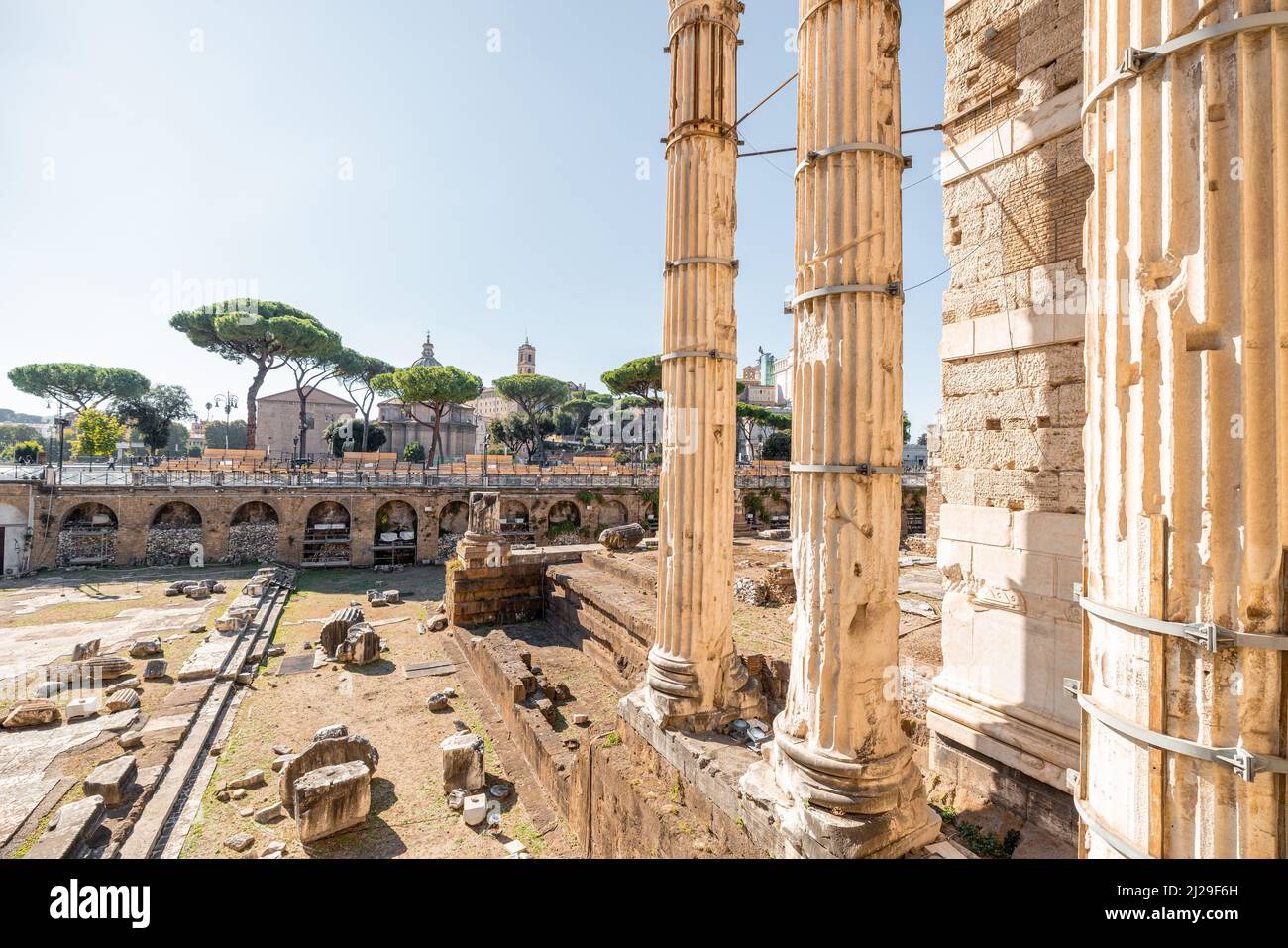 Ruins at Forum of Augustus in Rome Stock Photo - Alamy