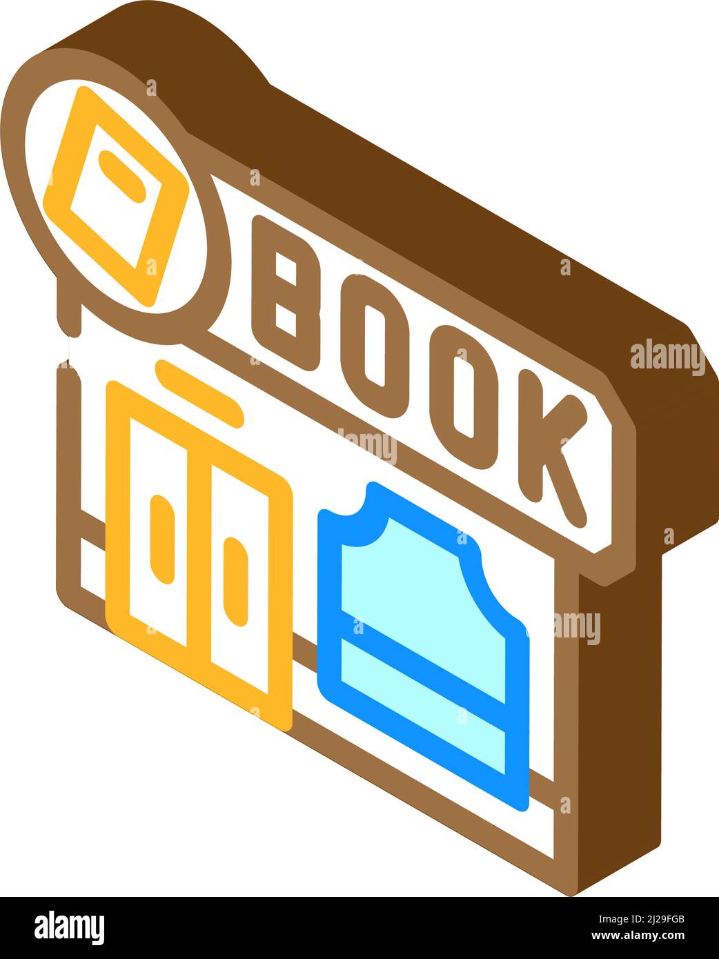 bookstore shop isometric icon vector illustration Stock Vector Image ...