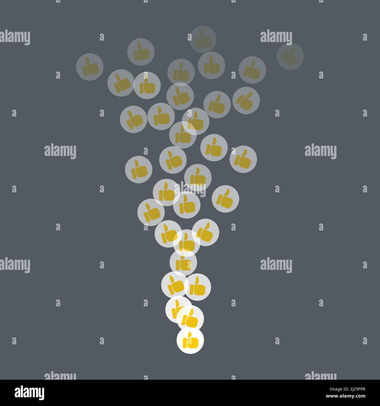Thumb up icon in yellow Stock Vector Images - Alamy