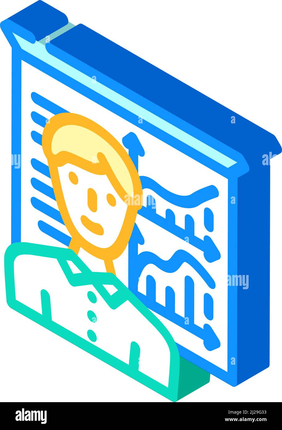 sale manager isometric icon vector illustration Stock Vector Image ...