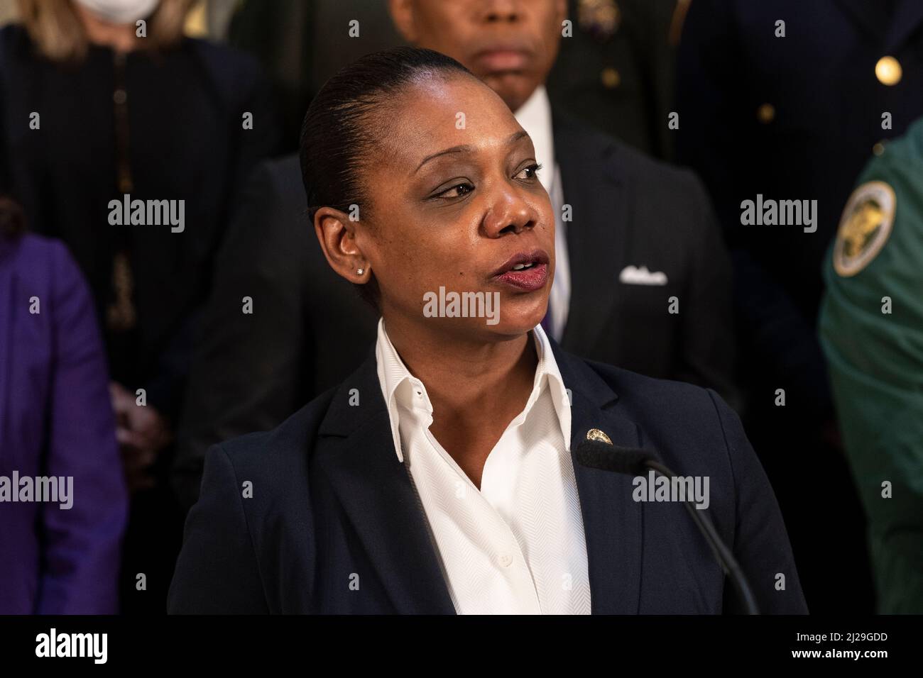 New York, NY - March 30, 2022: Police Commissioner Keechant Sewell ...