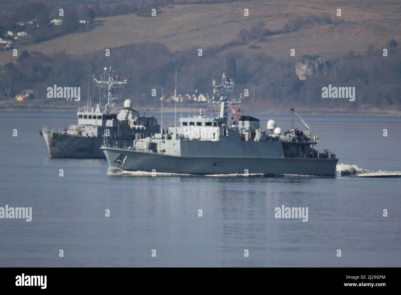 HMS Pembroke (M107), a Sandown-class minehunter operated by the Royal ...