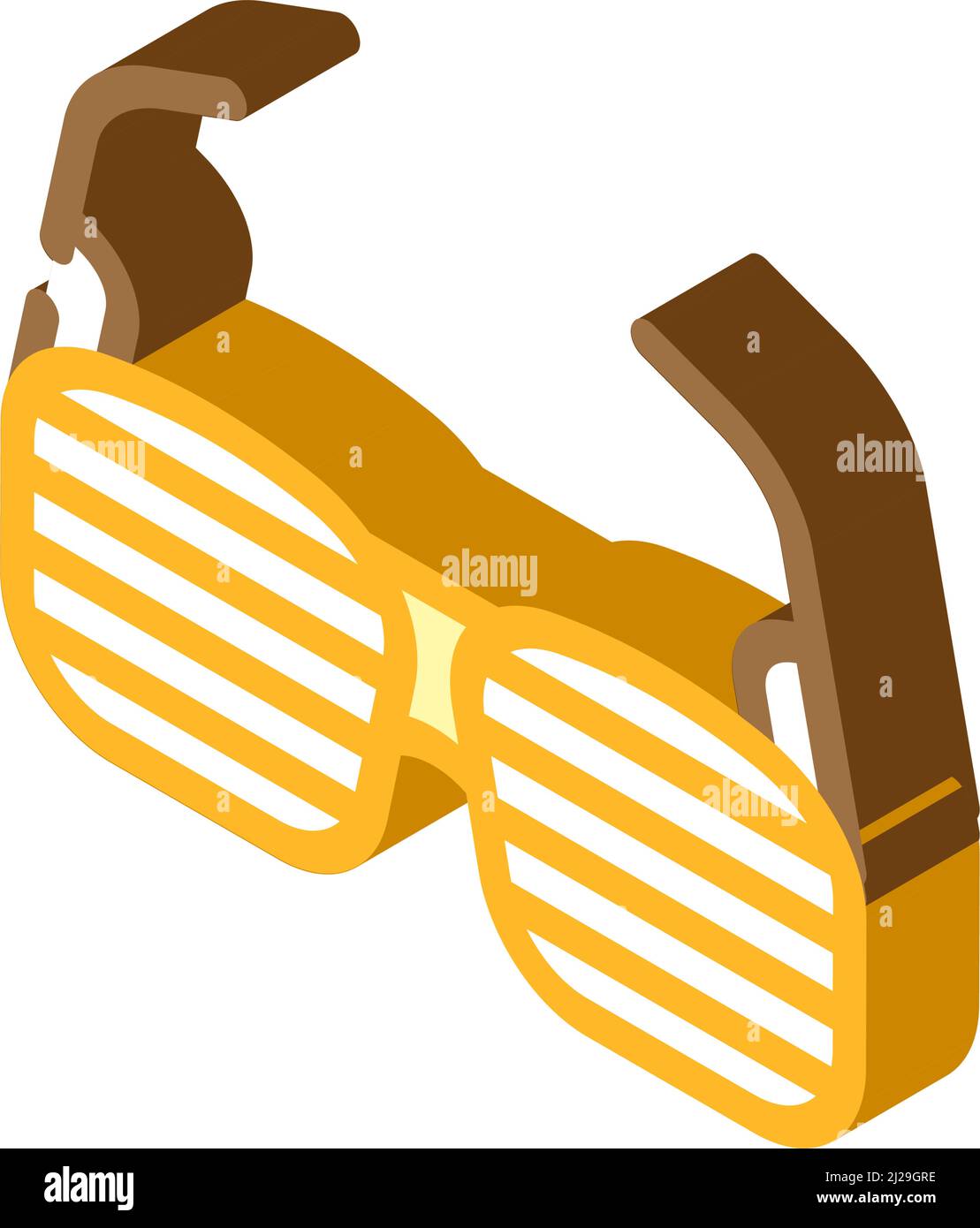 glasses boss accessory isometric icon vector illustration Stock Vector ...