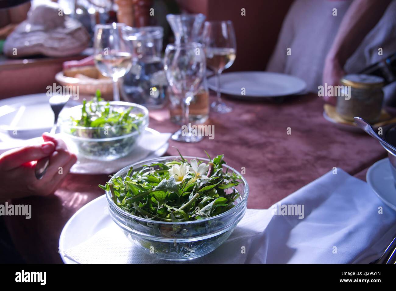 Dinner salad served event hi-res stock photography and images - Alamy