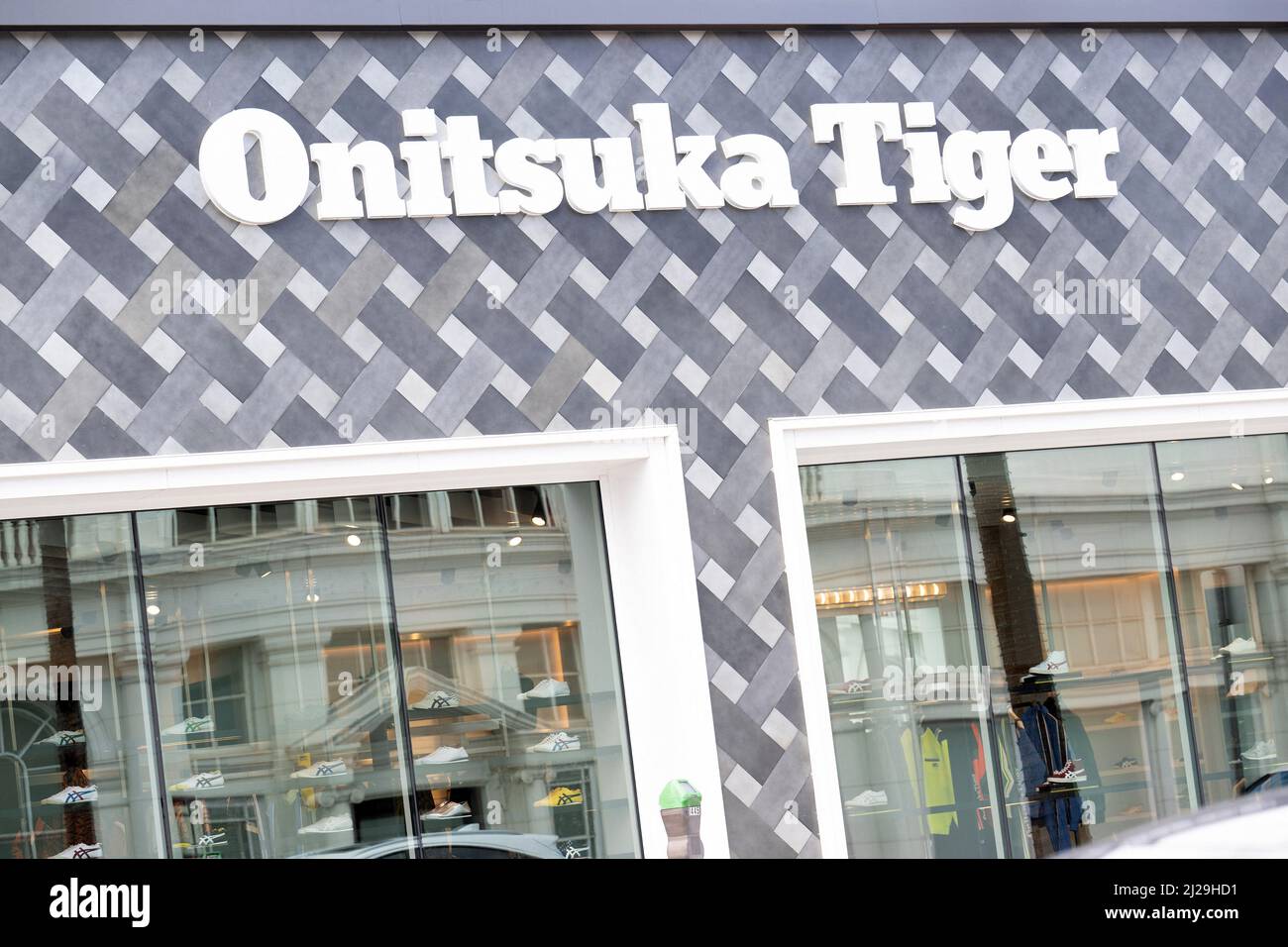 A shop sign of Onitsuka Tiger, on March 28 2022 in Los Angeles CA, USA ...