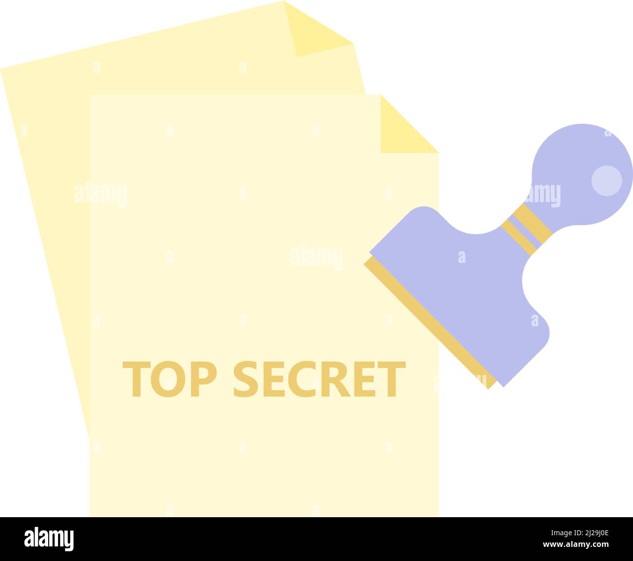 Top secrete police report icon flat vector isolated on white background ...