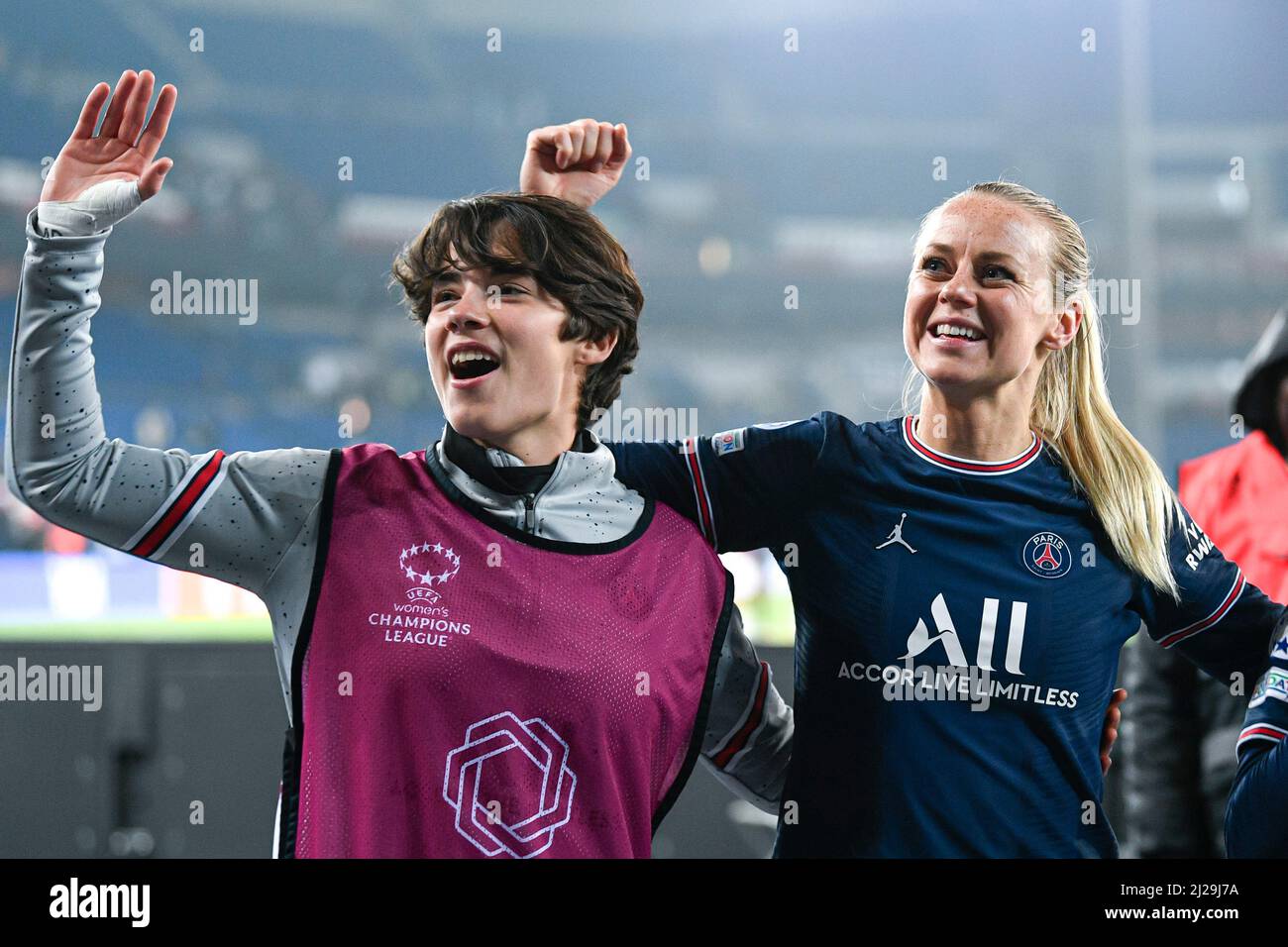 Paris, France. 30th Mar, 2022. Charlotte Voll, Amanda Ilestedt and the ...