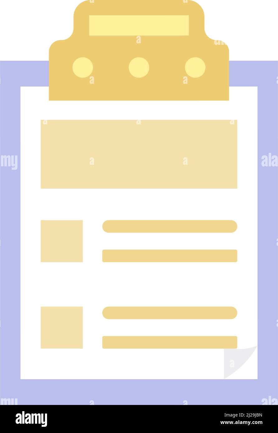 Checklist clipboard vector icon. Flat paper board questionnaire with ...