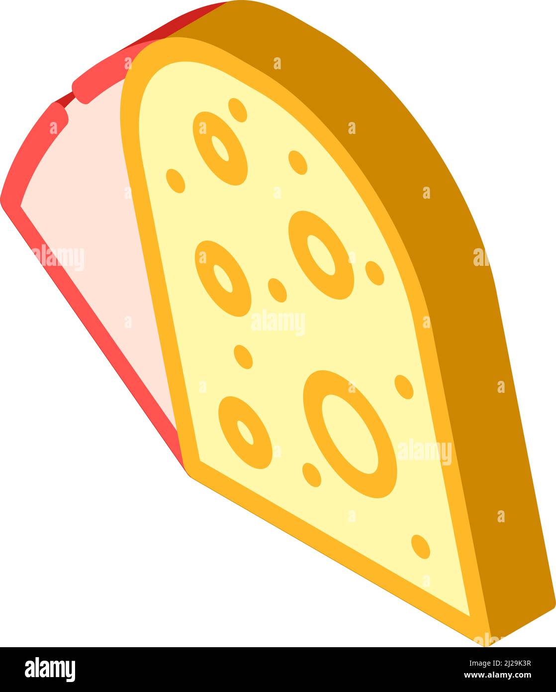 gouda cheese isometric icon vector illustration Stock Vector Image ...