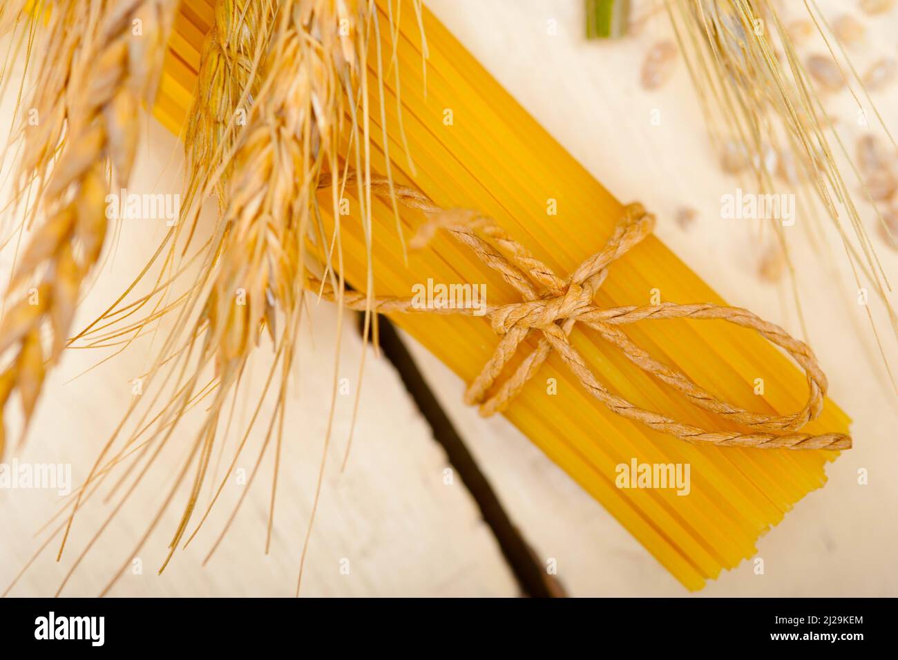 Organic Raw italian pasta and durum wheat grains crop Stock Photo - Alamy